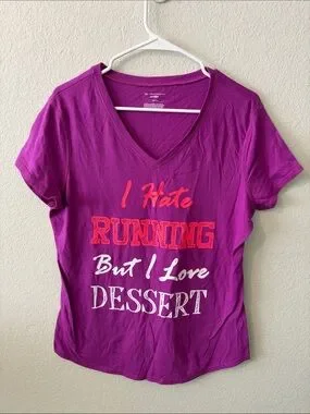 tek gear | Tops | Womens Tek Gear Purple I Hate Running But Love ...
